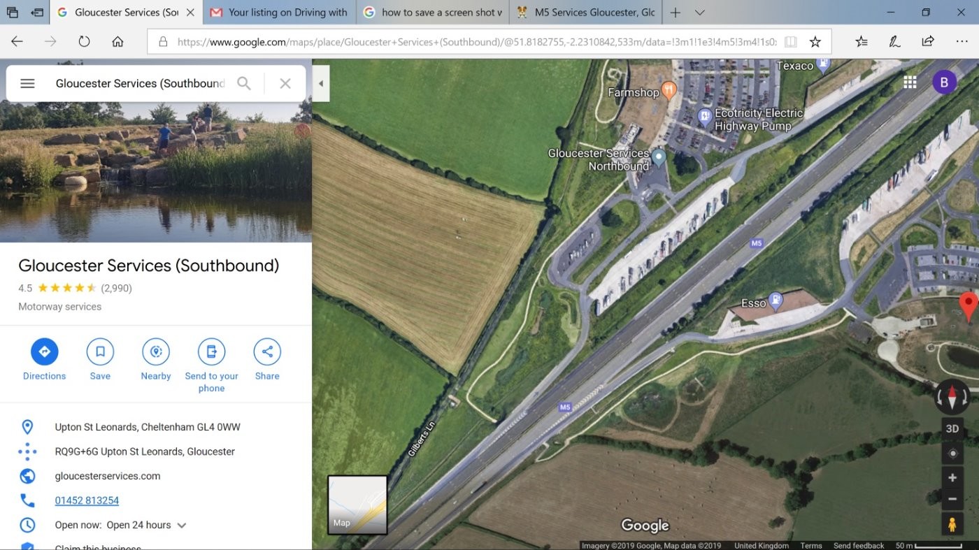 M5 Services Gloucester, Gloucestershire - Driving with Dogs